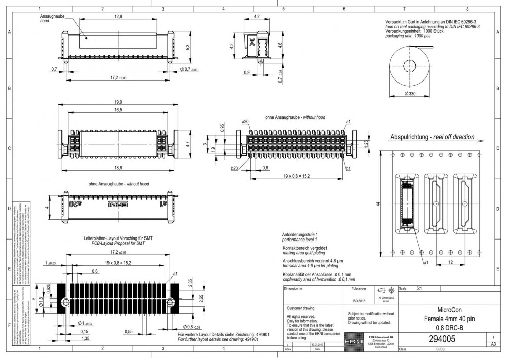 TE Connectivity 294005 drawing preview
