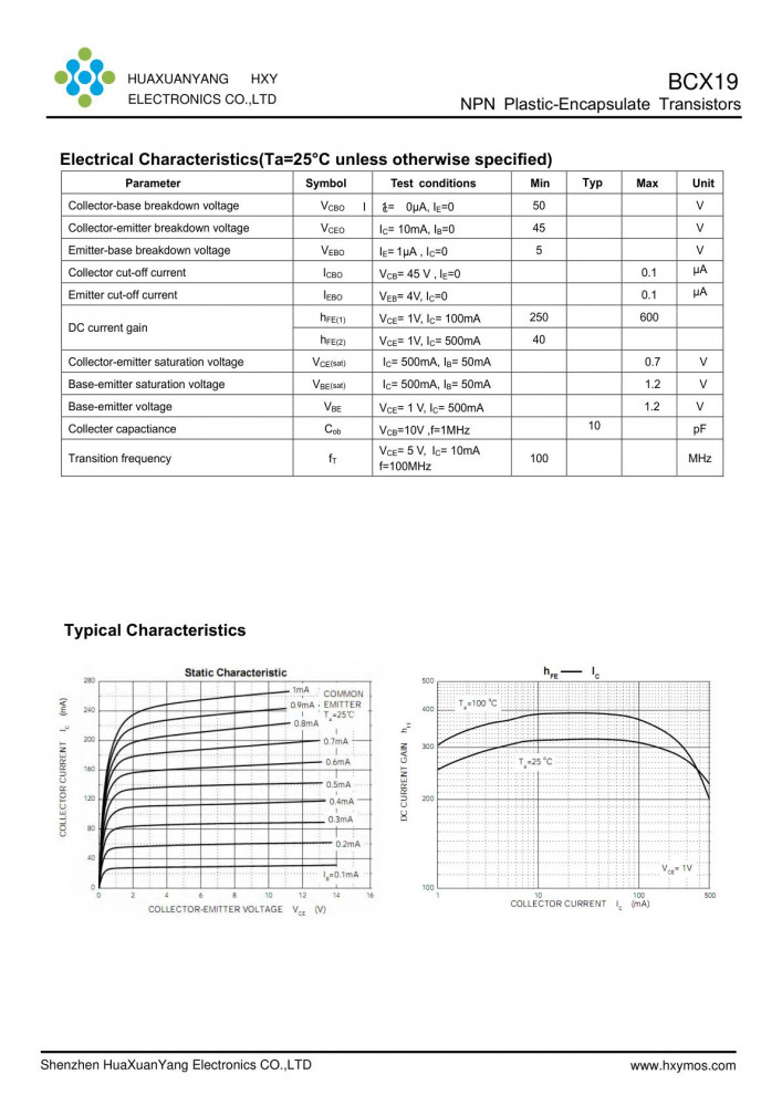 BCX19 datasheet page 2