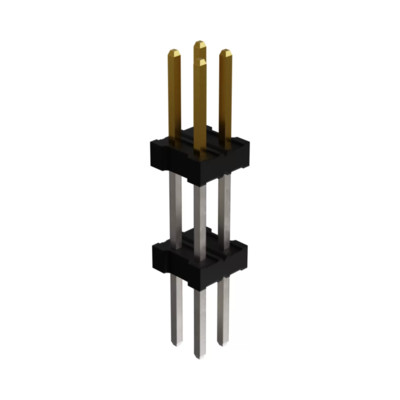 Milli-Grid Header, Dual Row, Dual Body, Through Hole, Vertical, 4 Circuits, 0.38µm Gold (Au) Selective Plating, 8.18mm Stacking Height, Pocket Tray, Lead-Free for sale