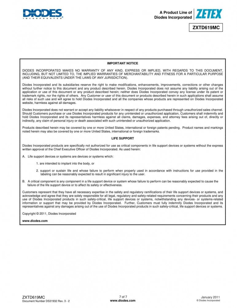 ZXTD619MCTA datasheet page 7