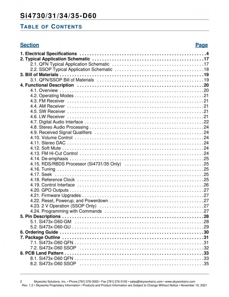 SI4735-D60 datasheet page 2