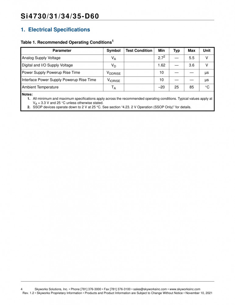 SI4735-D60 datasheet page 4