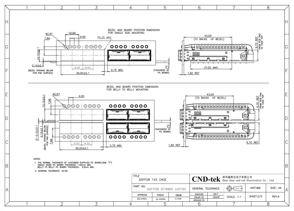 QSFP28 2170805 1X2YDS drawing page 2