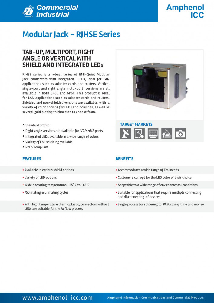 Amphenol RJHSE Series technical document page 1