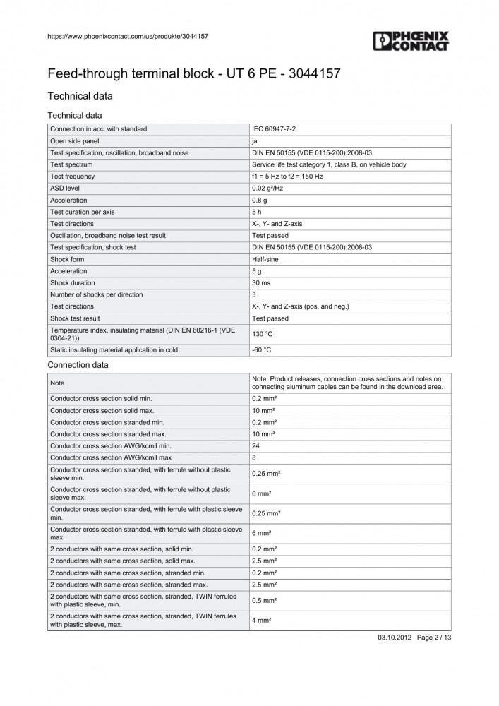 Phoenix Contact 3044157 technical document page 2