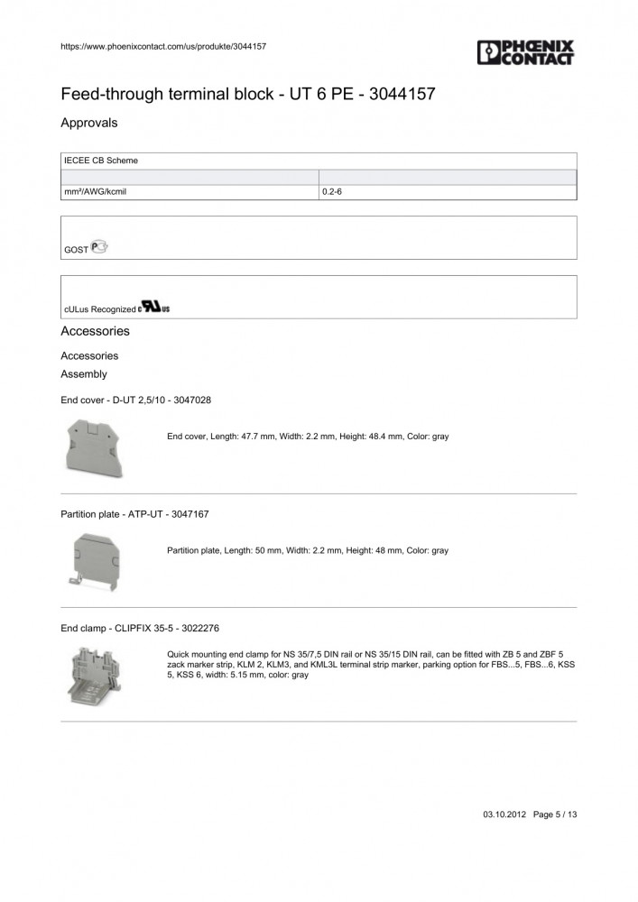Phoenix Contact 3044157 technical document page 5
