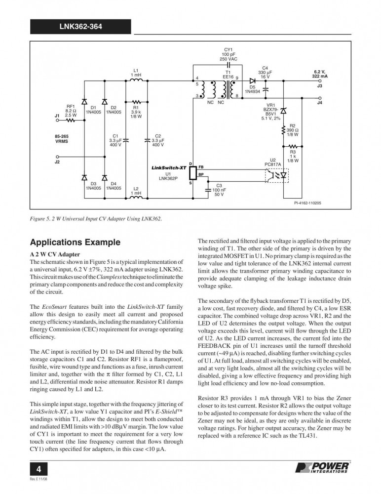 LNK364GN-TL datasheet page 4