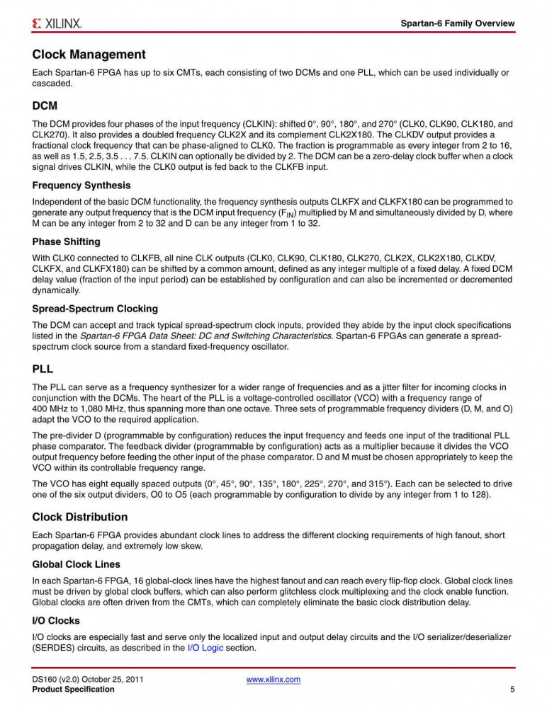 Spartan-6 datasheet page 5