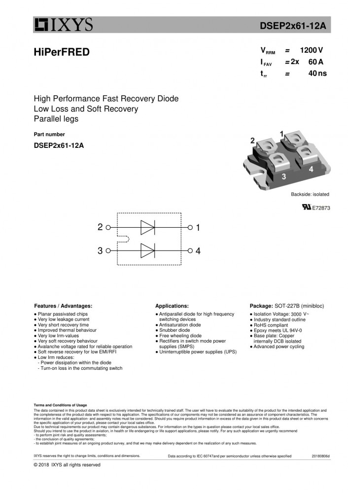DSEP2X61-12A datasheet page 1