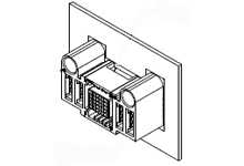 2.00mm, 5.50mm, 7.50mm Pitch EXTreme Ten60Power Vertical Receptacle Assembly with Top Guide Receivers, 3 AC Power Circuits, 25 Signal Circuits, 4 DC Power Circuits