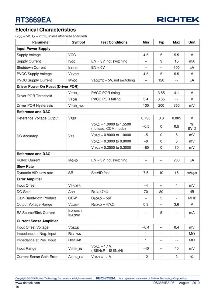RT3669EA datasheet page 10
