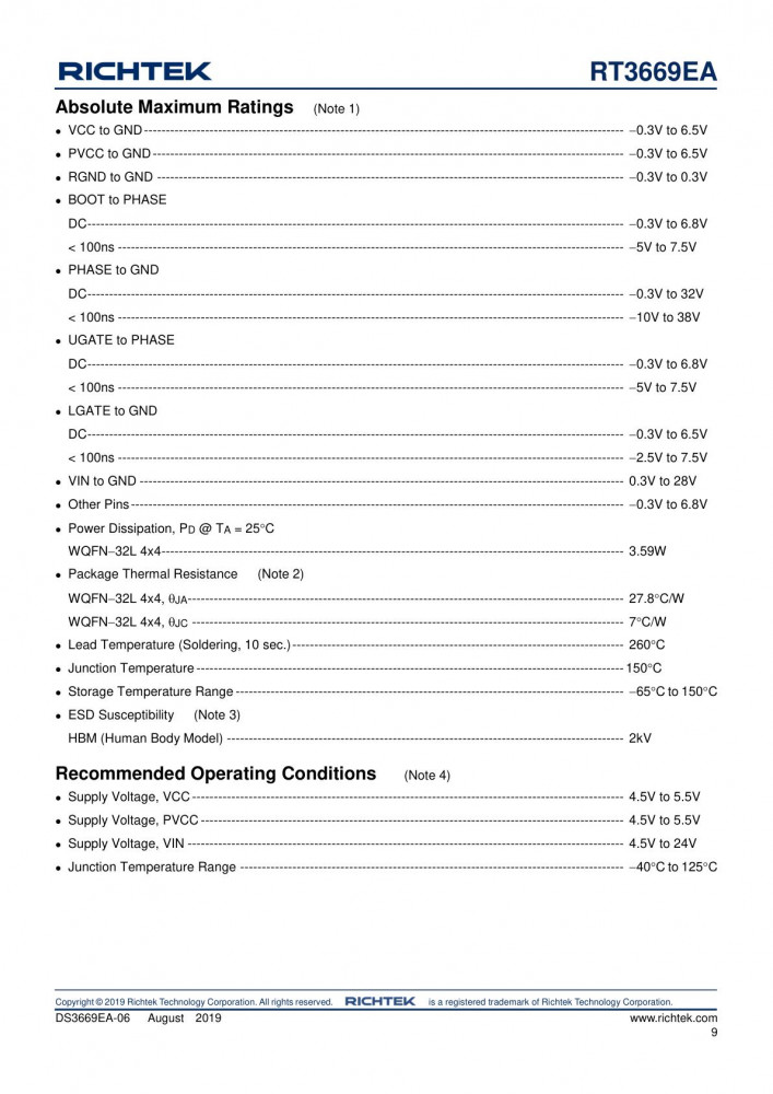 RT3669EA datasheet page 9