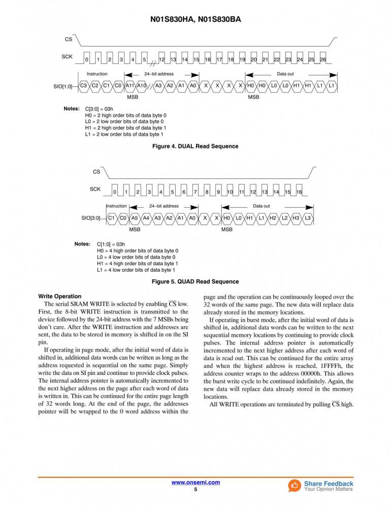 N01S830 datasheet page 5