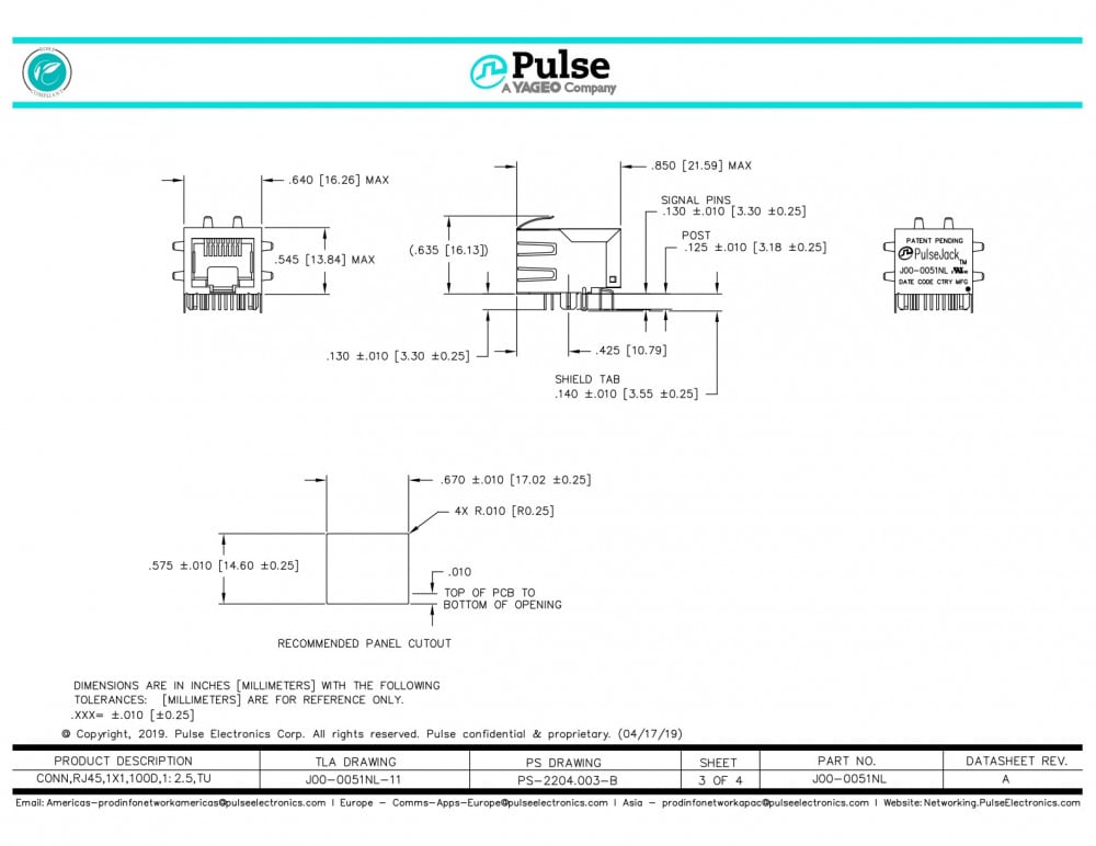PULSE J00-0051NL documentation page 3