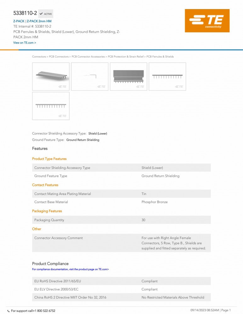 5338110-2 technical document page 1