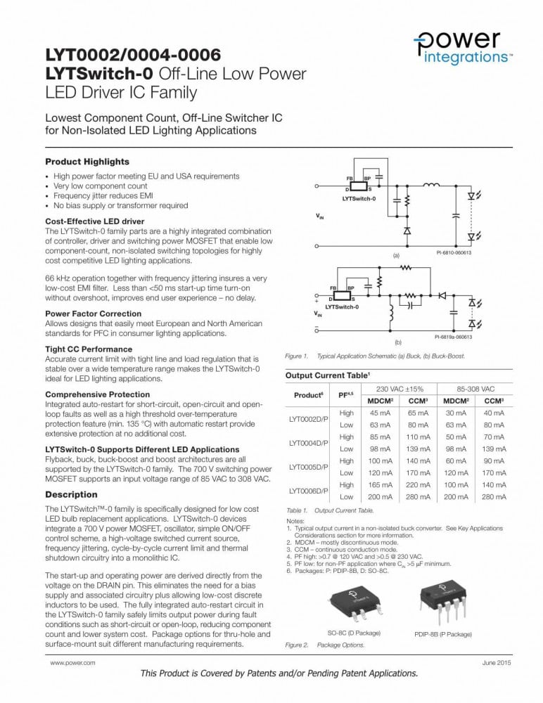 LYT0002P datasheet page 1