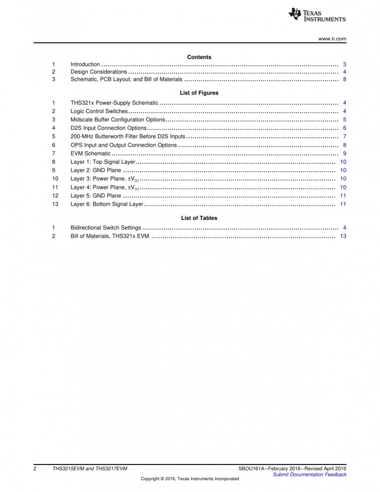 THS3217EVM technical document page 2