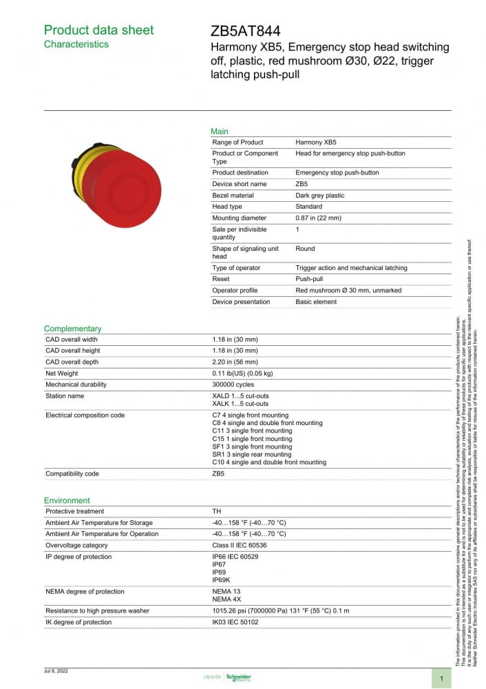 ZB5AT844 datasheet page 1
