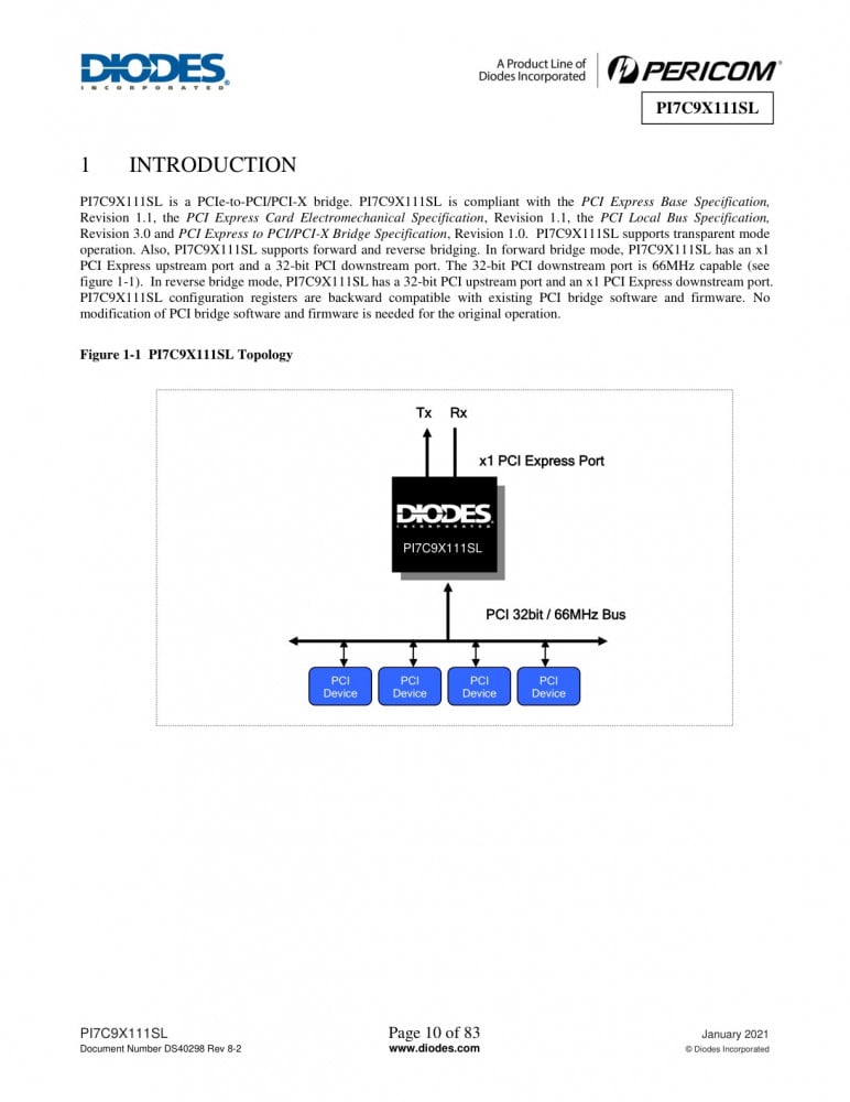 PI7C9X111SL datasheet page 10