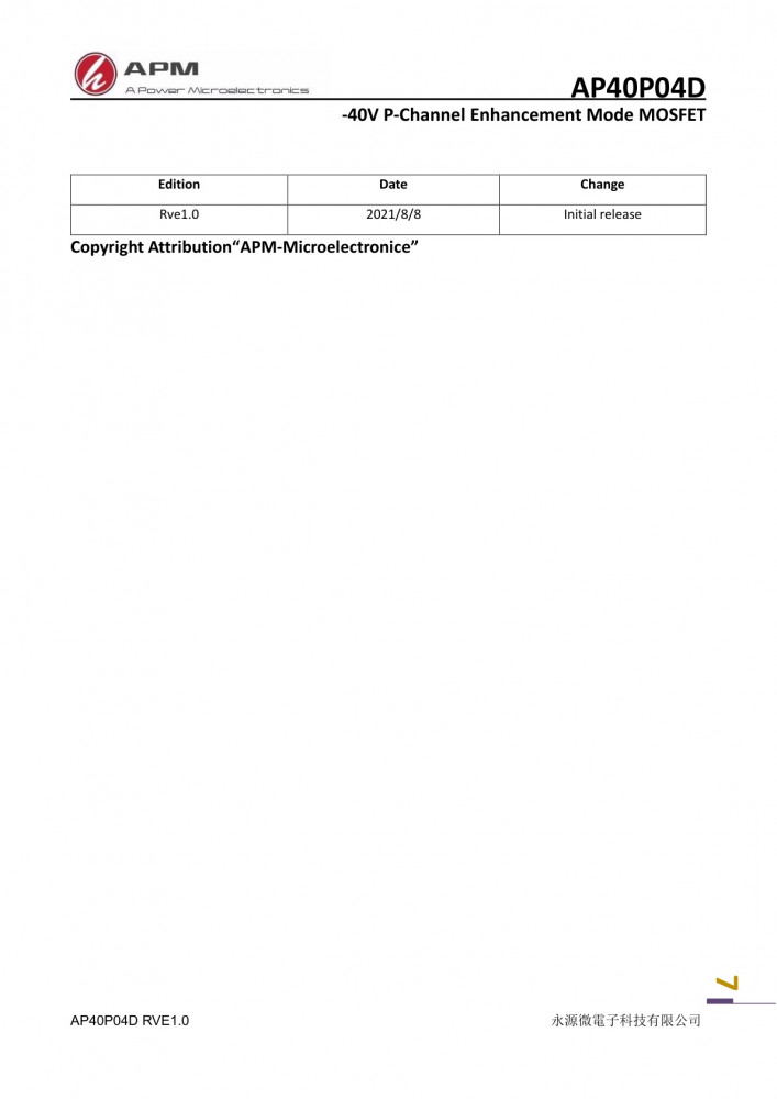 AP40P04D datasheet page 7