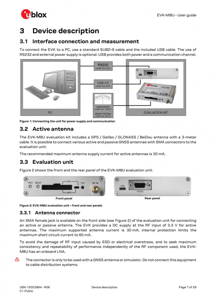 EVK-M8U technical document page 7