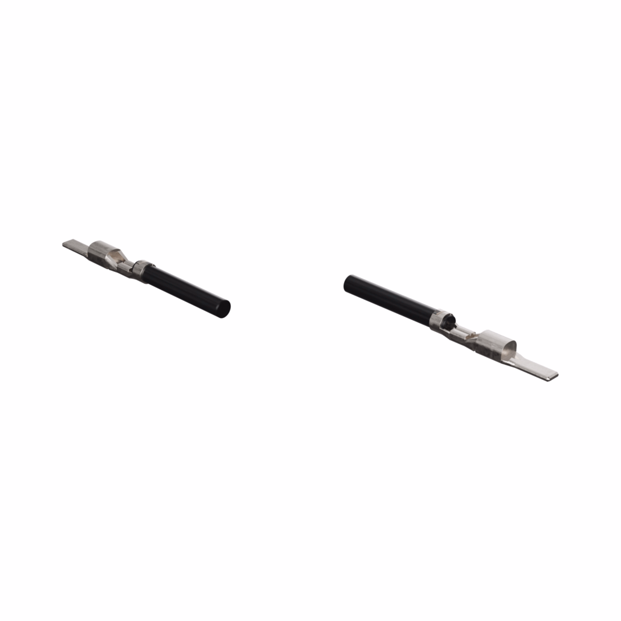 Pre-Crimped Lead Mizu-P25 Male-to-Mizu-P25 Male, Tin (Sn) Plating, 450.00mm Length, 0.50mm² Wire, Black for sale