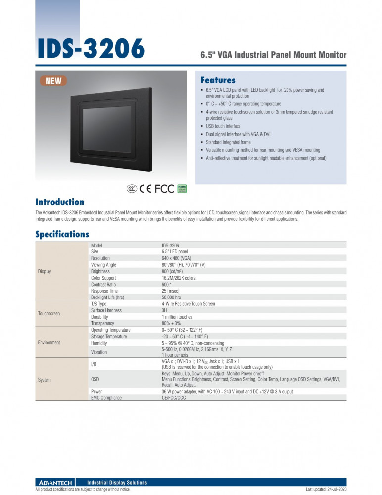 IDS-3206 product documentation page 1