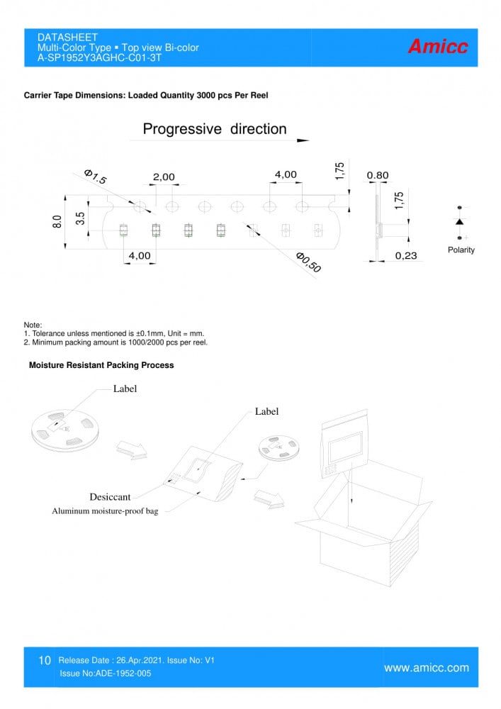 A-SP1952Y3AGHC-C01-3T datasheet page 10