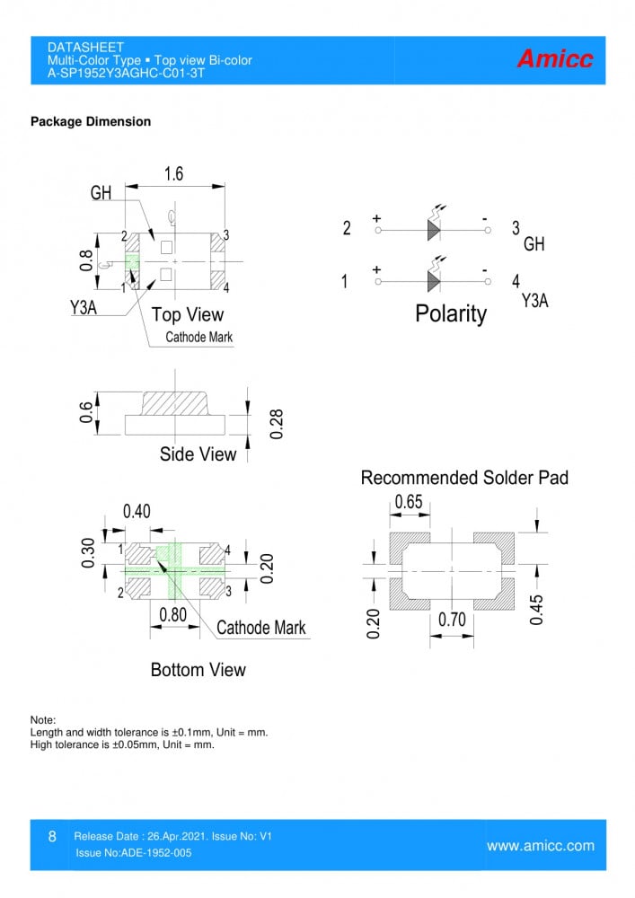 A-SP1952Y3AGHC-C01-3T datasheet page 8