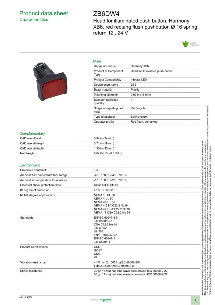 ZB6DW4 technical document page 1