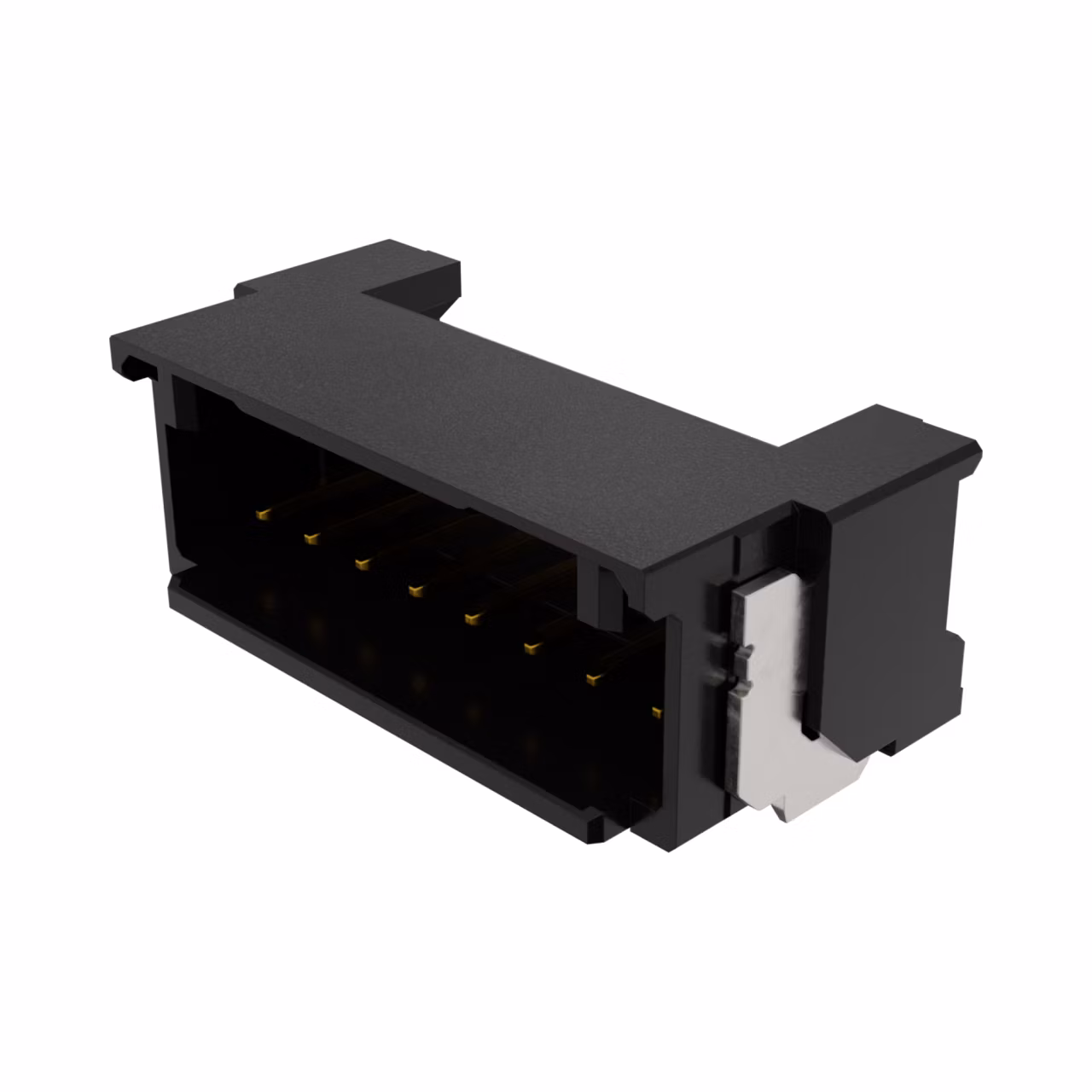 Micro-One Wire-to-Board Header, Right-Angle, 2.00mm Pitch, Single Row, Glow-Wire Capable, Surface Mount, 8 Circuits, Gold Plating, Black for sale