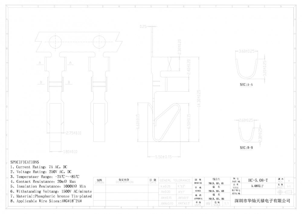 HC-5.08-4Y specification page 10