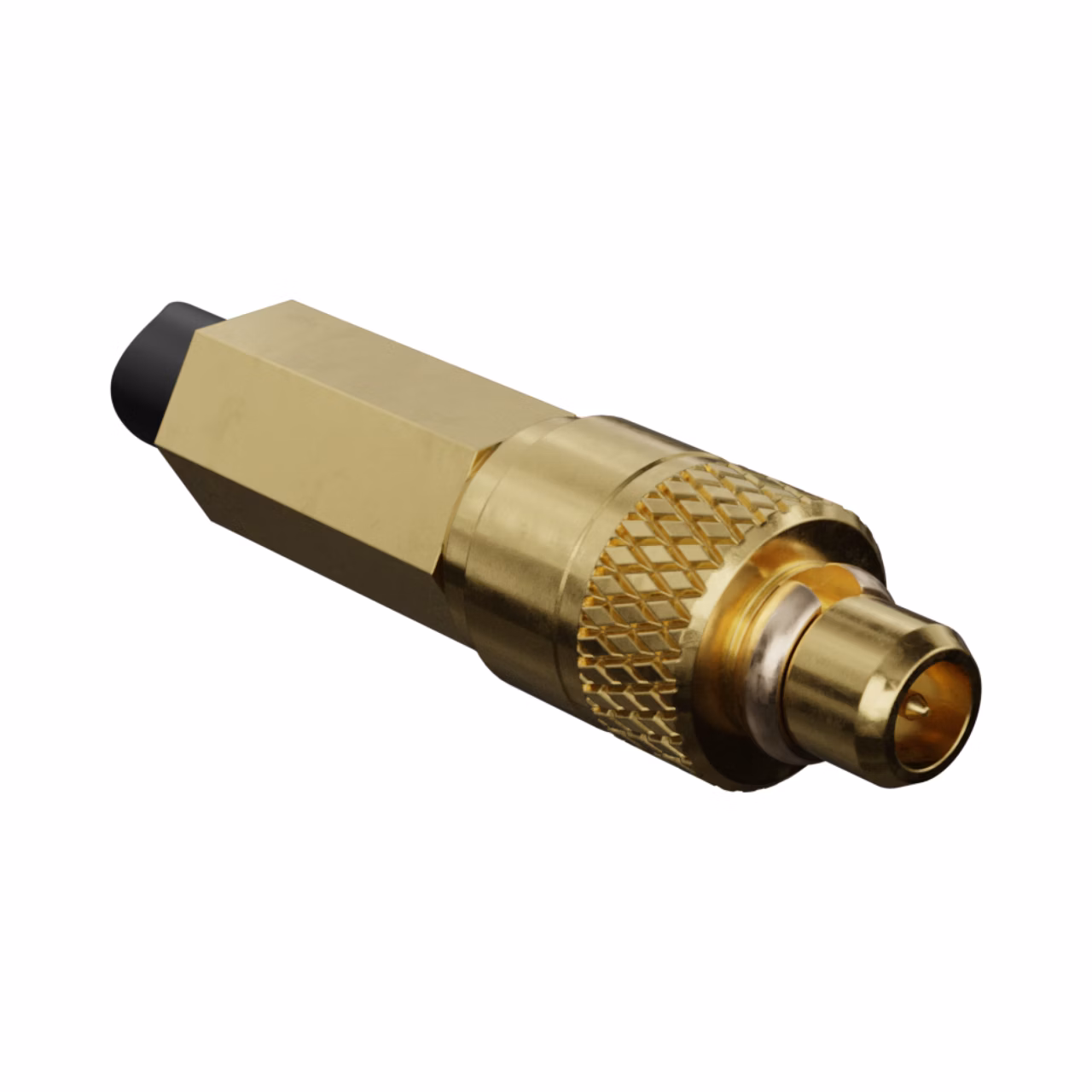 MMCX Plug, Straight, Crimp, RD-316 Cable, Brass Body, Gold (Au) Plating, Bag, 50 Ohms for sale