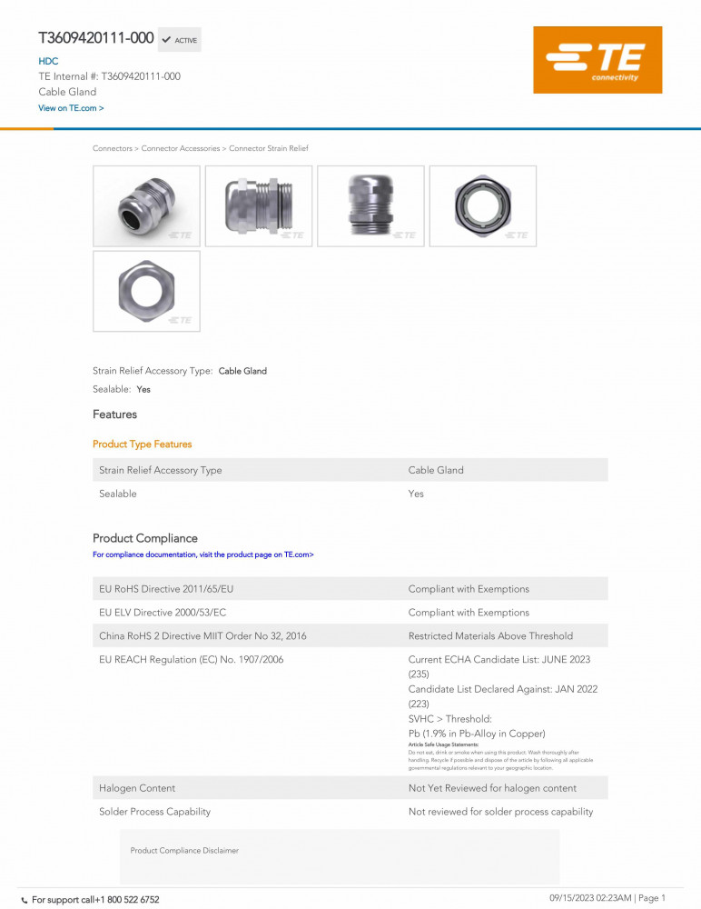 T3609420111-000 technical document page 1
