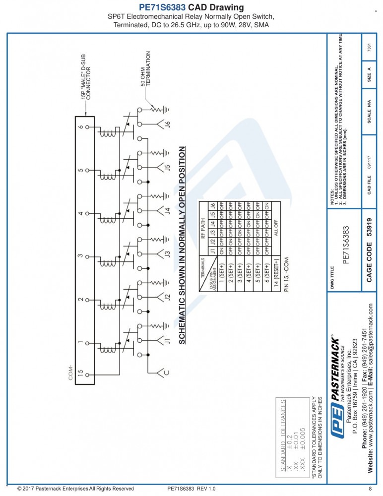 PE71S6383 technical datasheet page 8