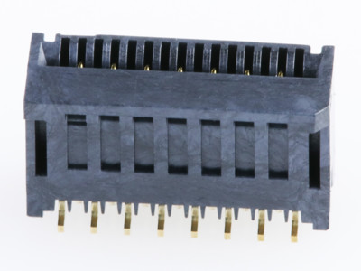 Easy-On FFC/FPC Connector, 0.50mm Pitch, Surface Mount, Vertical, Non-ZIF, Standard Footprint, Tin Bismuth Plating, Short Terminal Type, Black, 20 Circuits