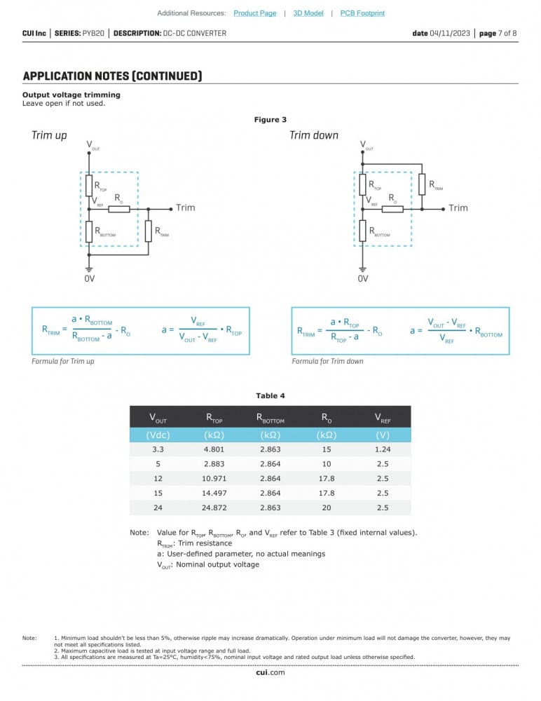 PYB20 series datasheet page 7