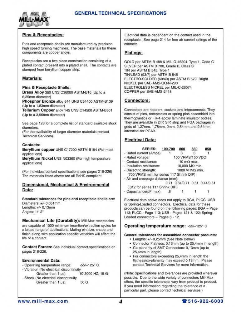 Mill-Max design guide page 4