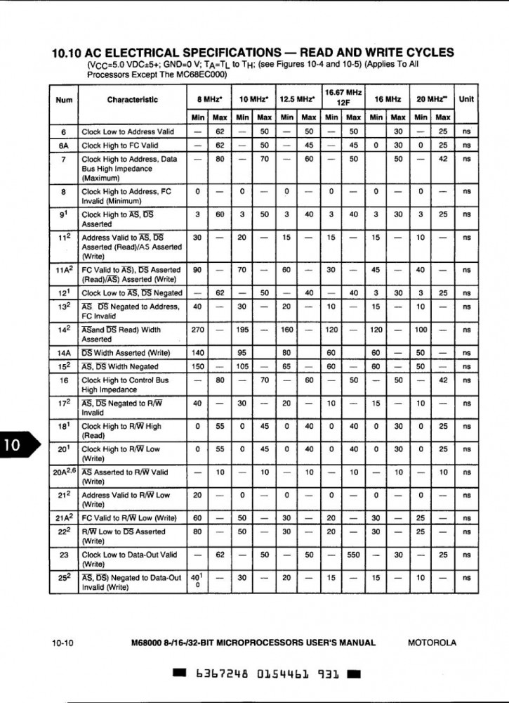 MC68EC000FU8 document page 10
