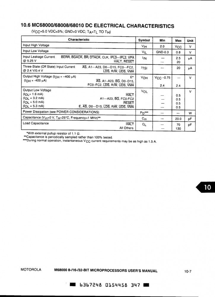 MC68EC000FU8 document page 7