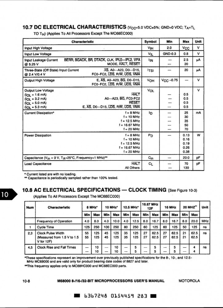 MC68EC000FU8 document page 8