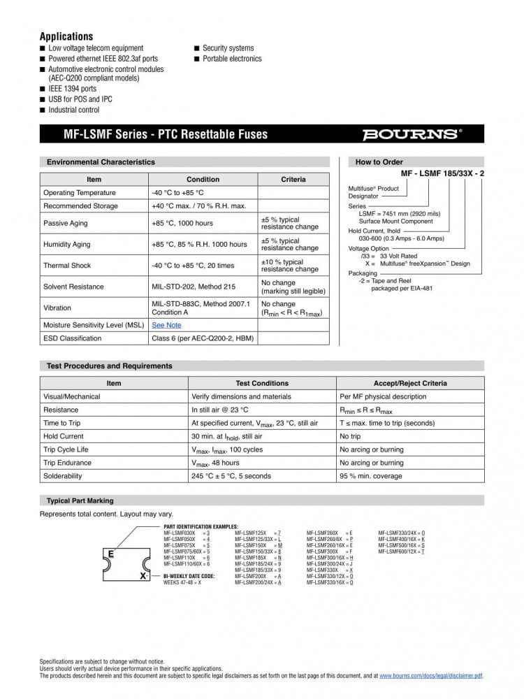 BOURNS MF-LSMF datasheet page 2