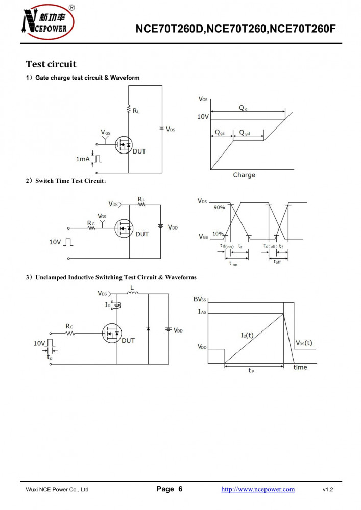 NCE70T260D datasheet page 6