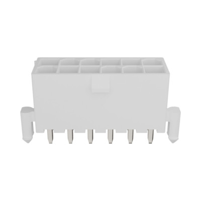 Mini-Fit Jr. Vertical Header, 4.20mm Pitch, Dual Row, 12 Circuits, with Snap-in Plastic Peg PCB Lock, PA Polyamide Nylon 6/6 94V-0, Matte Tin, Natural for sale
