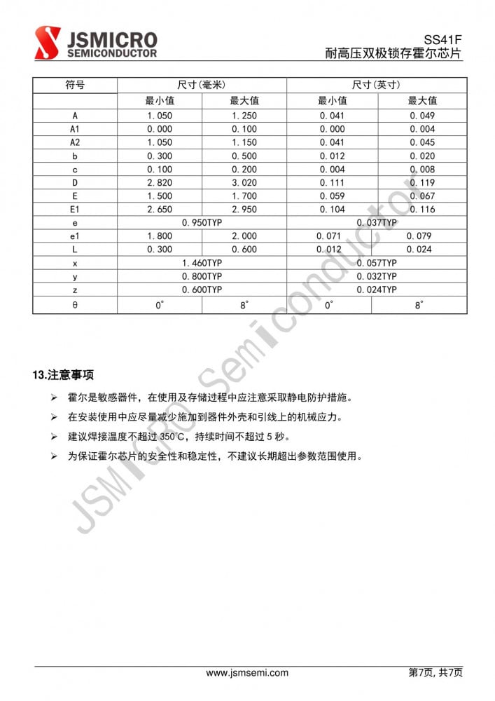 SS41F-JSM datasheet page 7