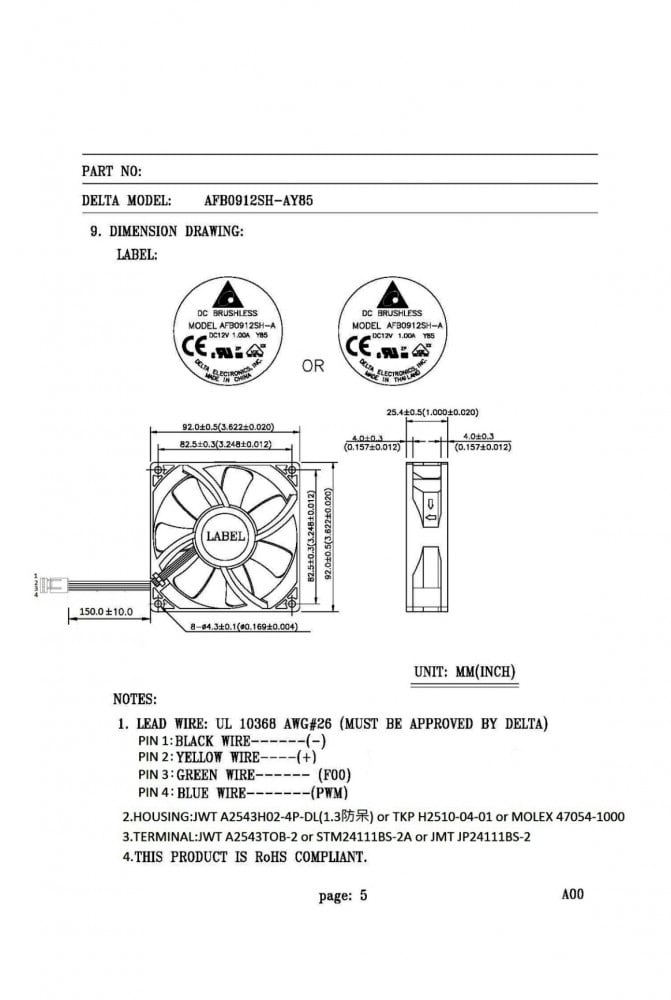 AFB0912SH-AY85 specification page 7