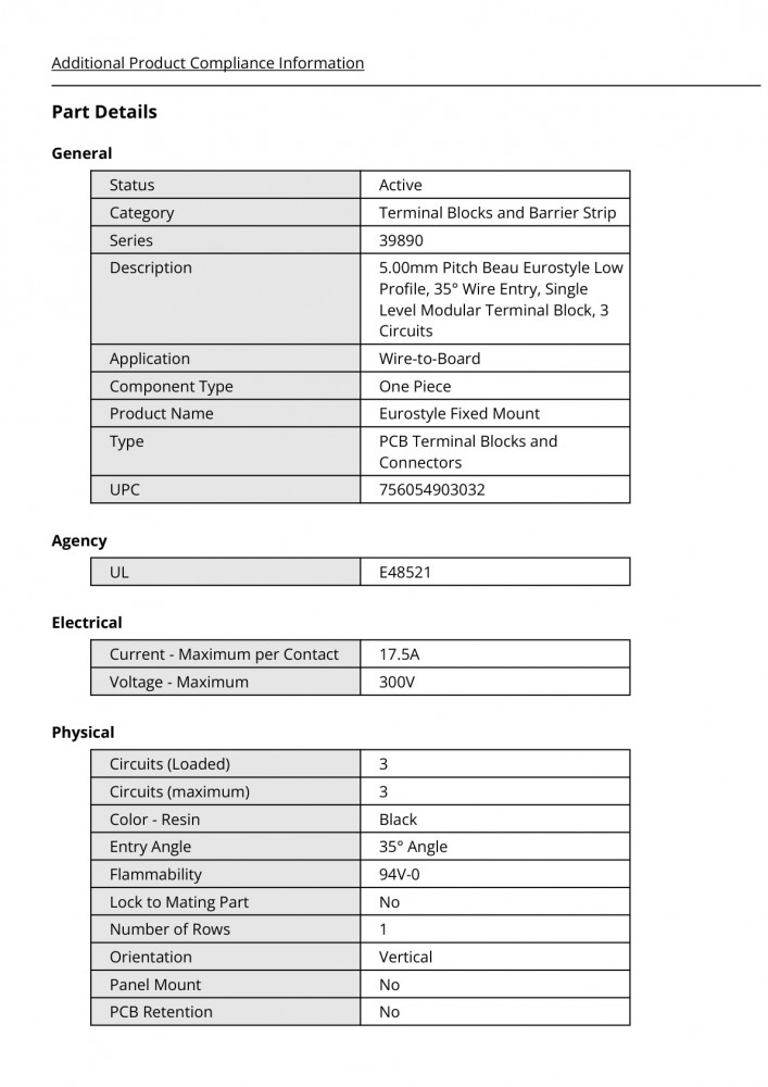 MOLEX 398900403 technical document page 2