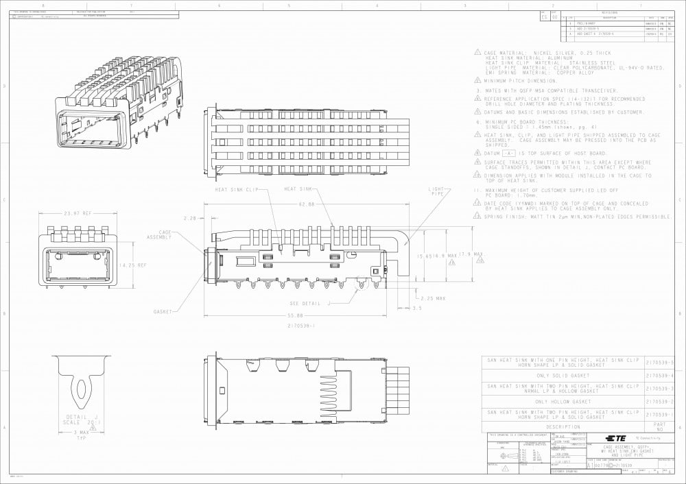 TE Connectivity 2170539-2 drawing page 1
