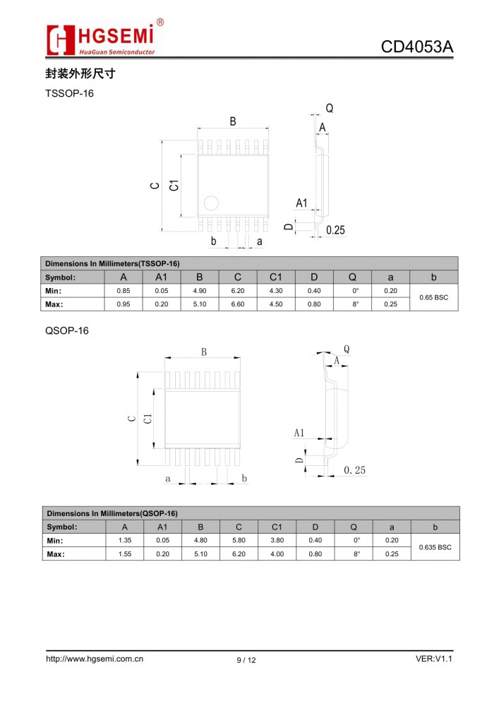 CD4053AMS/TR technical document page 9