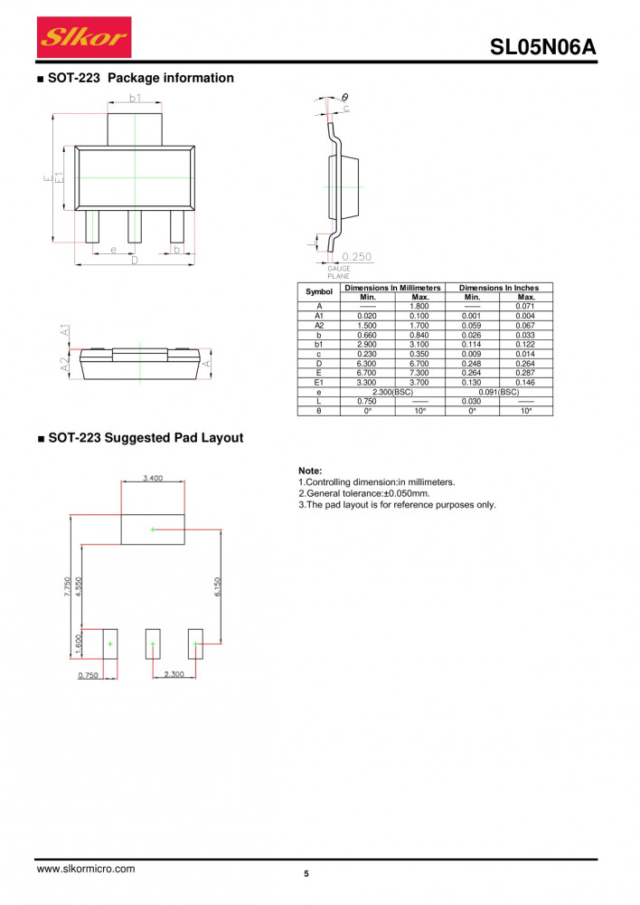 SL05N06A datasheet page 5